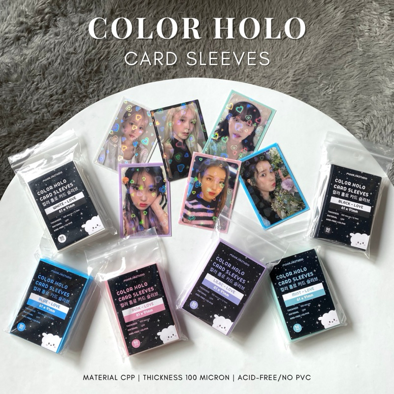 Jual [Color Holo] Moonjin Studio Premium Color Holographic Card Sleeves ...