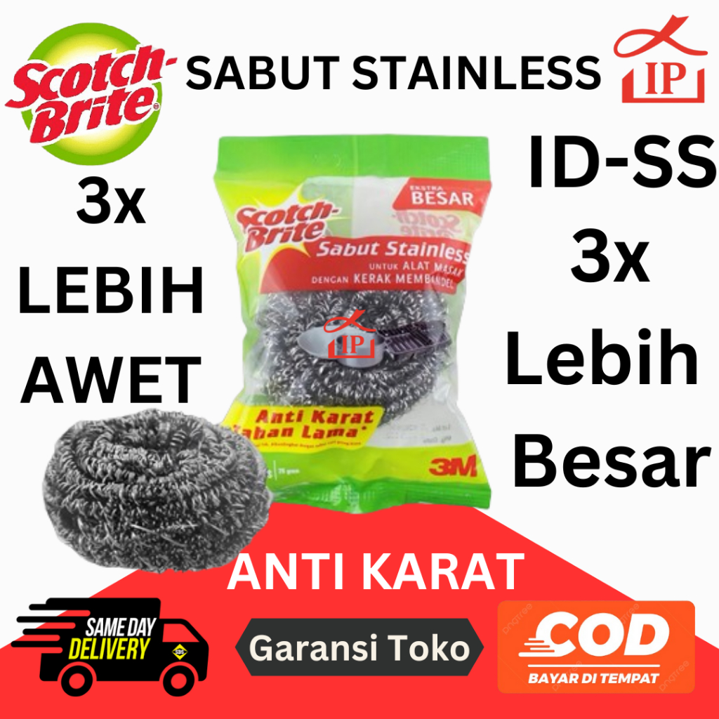 Jual Sabut Stainless Besi Scotch-Brite ID-SS Anti Karat Tahan Lama ...