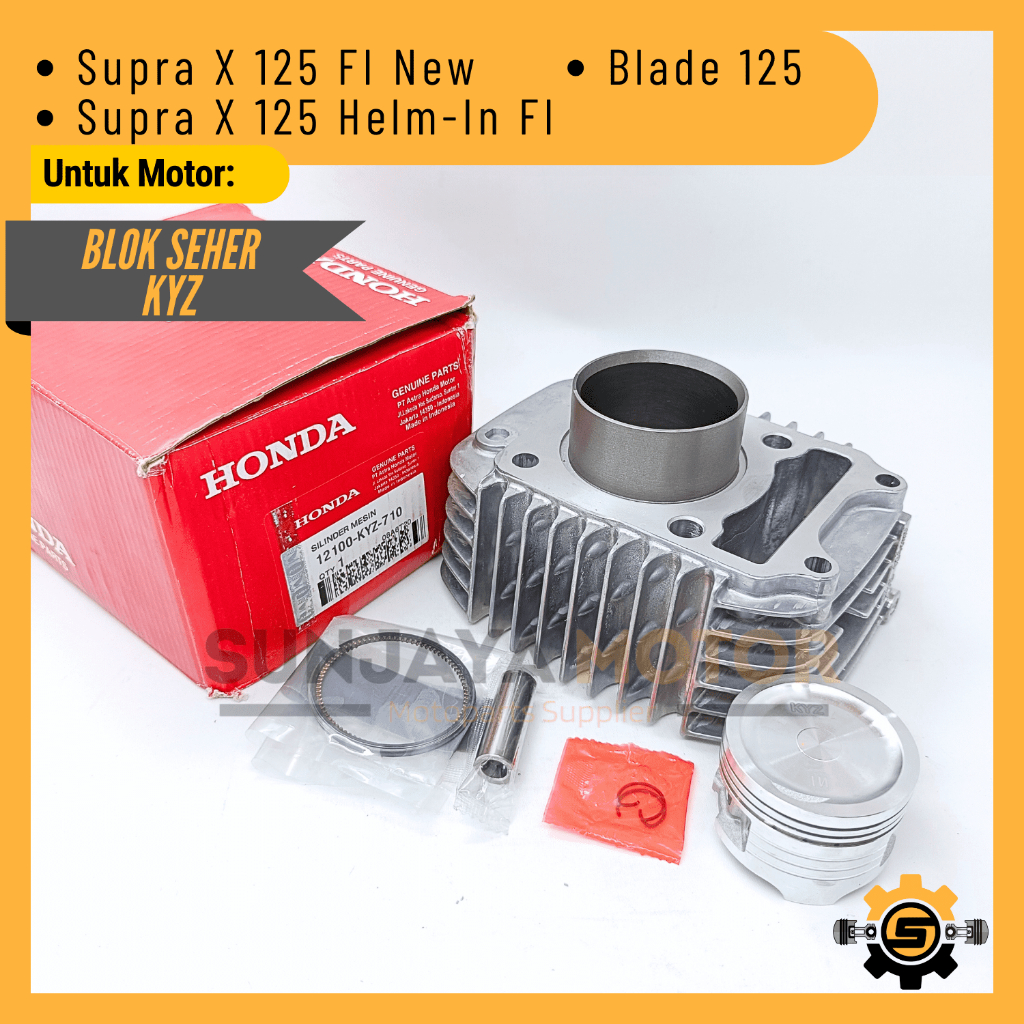 Jual Block Boring Silinder Kualitas Original Honda KYZ Blok Seher Supra X 125 FI New Blade 125 ...