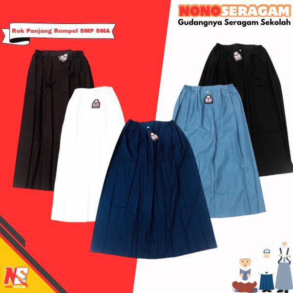 Jual Rok Panjang SMP SMA SMK Premium Rok Panjang Rempel Lipit SMP SMA ...