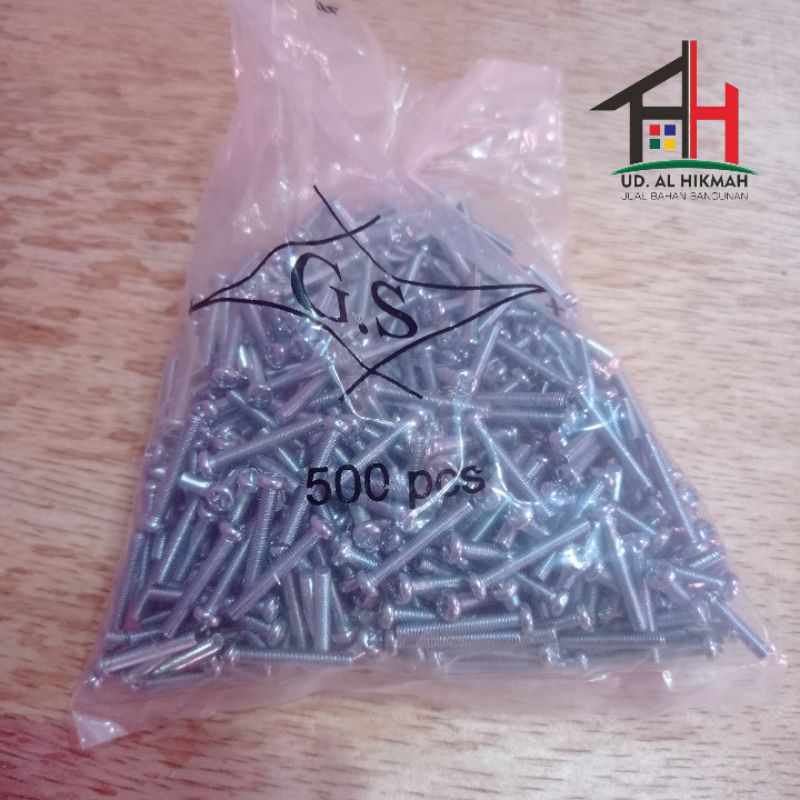 Jual BAUT JP 3X20 MM GALVANIS SCREWS JP 3 X 20 MM ISI 500 PCS | Shopee ...