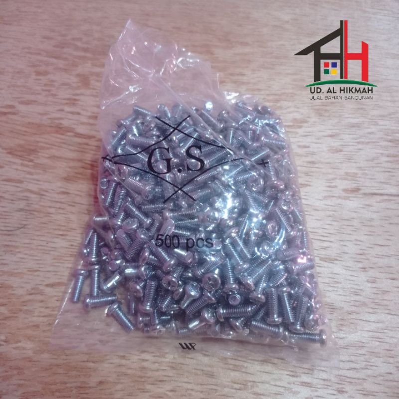 Jual BAUT JP 4X10 MM GALVANIS SCREWS JP 4 X 10 MM ISI 500 PCS | Shopee ...