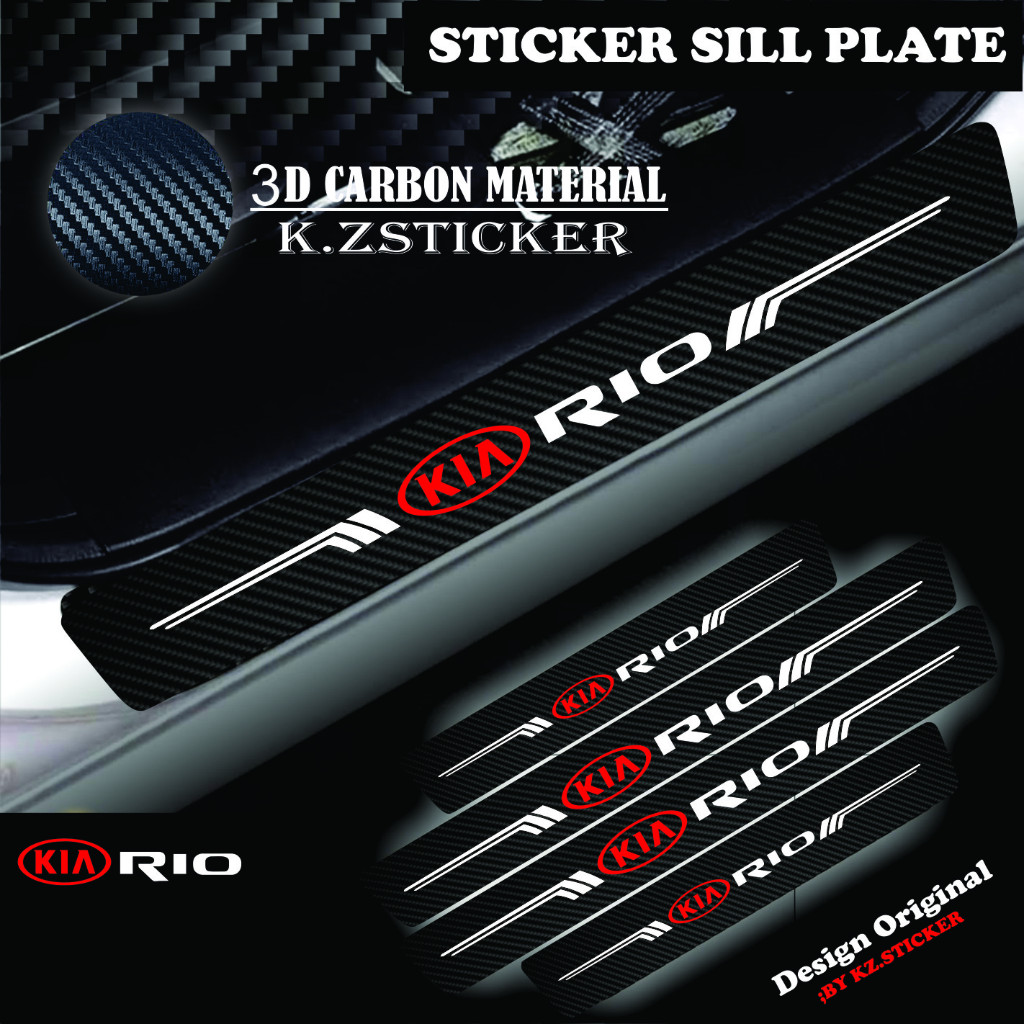 Jual Stiker Pelindung Pintu Mobil Rio 3D Door Sill Plate Guard KIa Rio ...