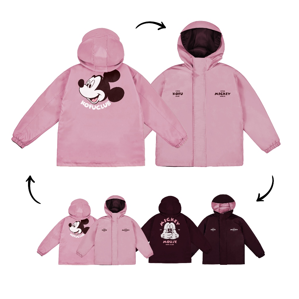 Jual KOFU KIDS - JAKET MICKEY MOUSE BULAK BALIK - REVERSIBLE JACKET ...