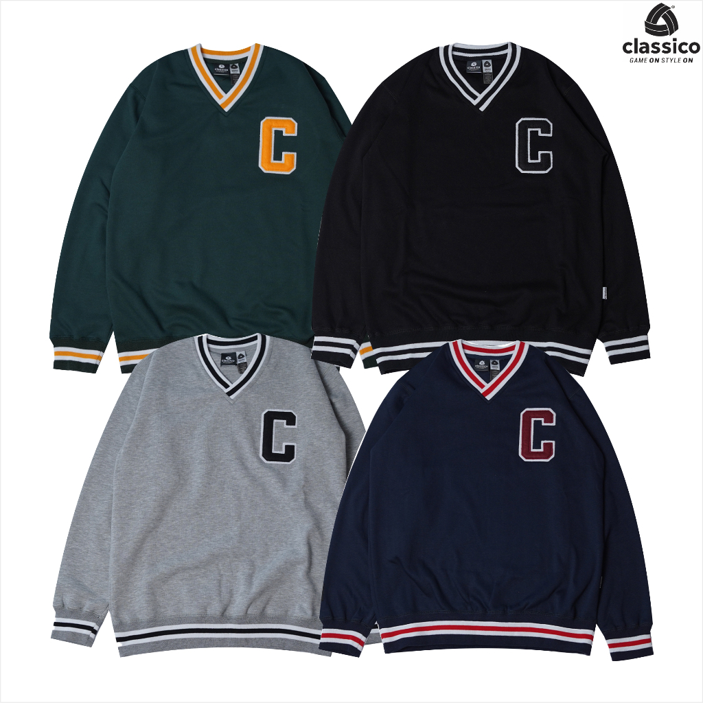 Jual Classiconesia Sweater Crewneck Sweatshirt Pria C Logo Black Hitam ...