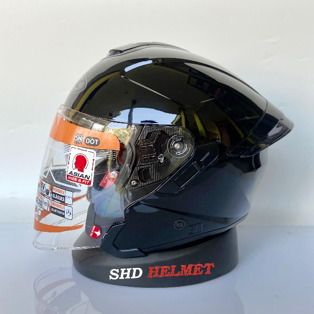 Jual Helm INK Terra 2 Black Glossy Hitam Kilap Double Visor | Shopee ...