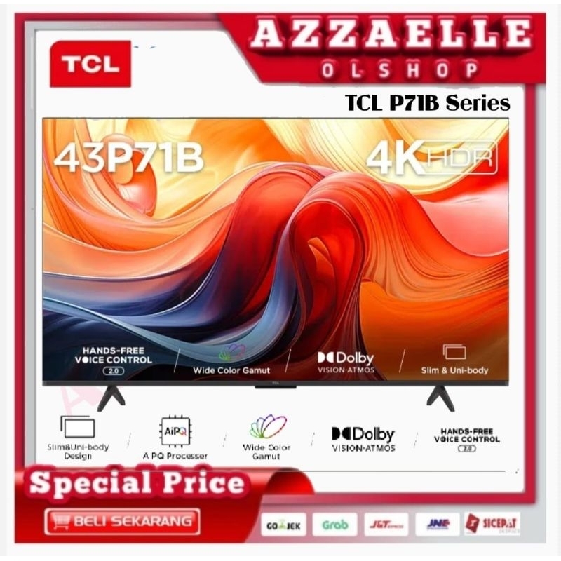 Jual TCL 43P71B 4K UHD Smart Google Digital HDR Tv Dolby Vision Atmos ...