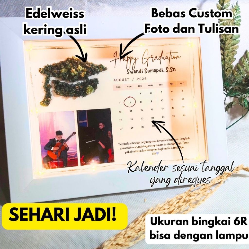 Jual FRAME LANDSCAPE KALENDER EDELWEISS PHOTO bingkai kaca PIGURA 6R ...