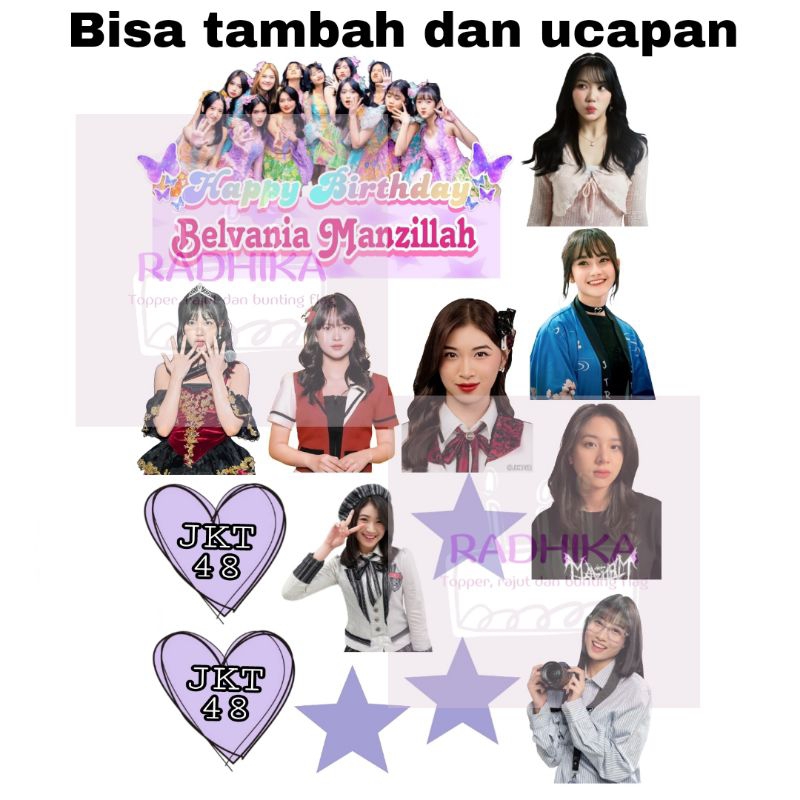 Jual Topper jkt48 hiasan kue custom nama | Shopee Indonesia