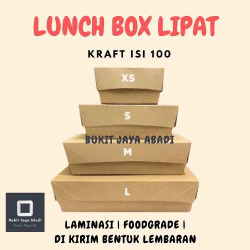 Jual PAPER LUNCH BOX COKLAT KRAFT CRAFT FULL LAMINASI KOTAK MAKAN TAKEAWAY | Shopee Indonesia