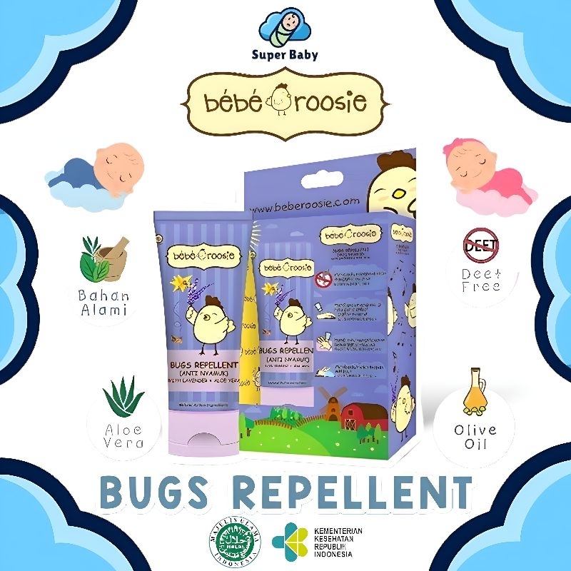Jual LOTION CREAM ANTI NYAMUK BAYI BEBE ROOSIE BUGS REPELLENT TELON ...