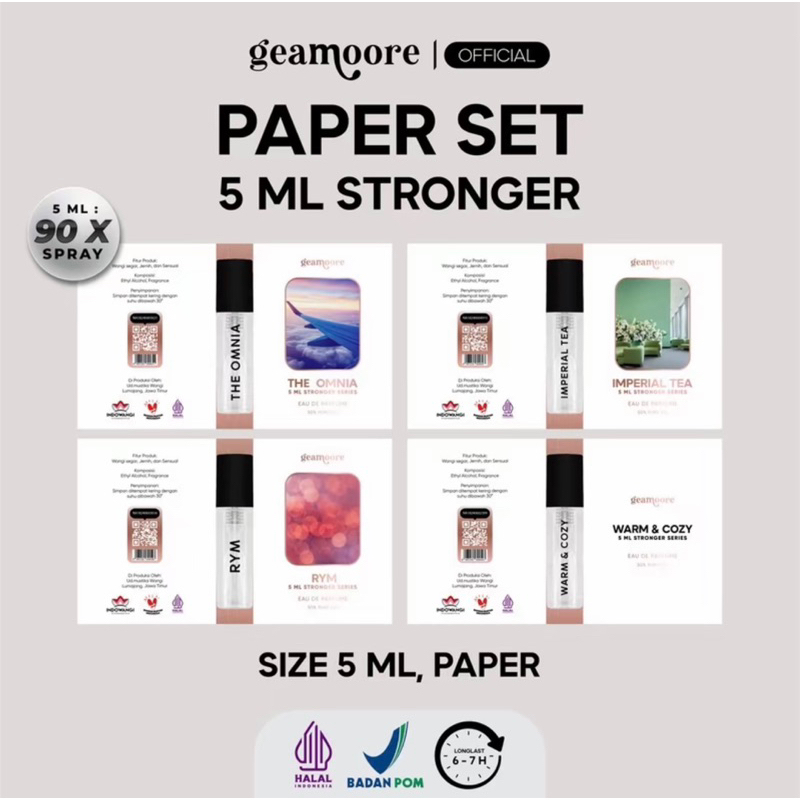 Jual GEAMOORE - Spray paper set 5ml stronger | Shopee Indonesia