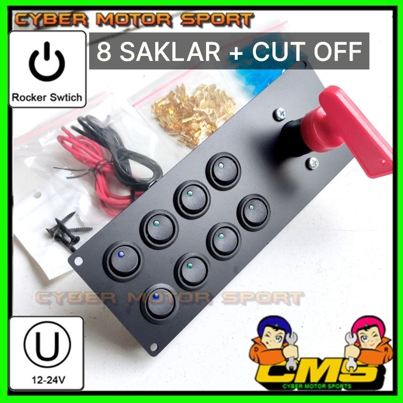 Jual Saklar 12 24v plus kunci switch cut off universal. engine cutt off ...
