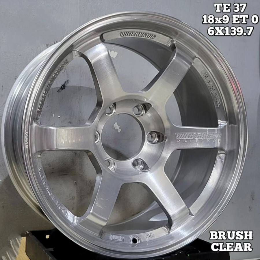 Jual velg mobil TE37 BRUSH CLEAR R18 lebar 9 velg ring 18 fortuner pajero | Shopee Indonesia