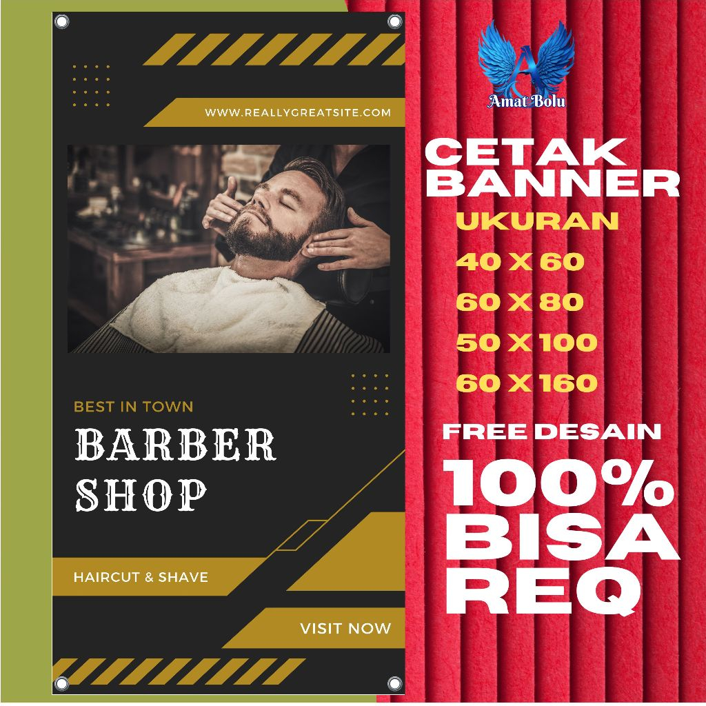 Jual Spanduk Banner BARBERSHOP A/ Pangkas Rambut Bisa request | Shopee ...