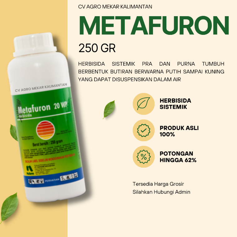 Jual Metafuron Herbisida Untuk Gulma Sawit atau Padi Efektif 250 gr ...