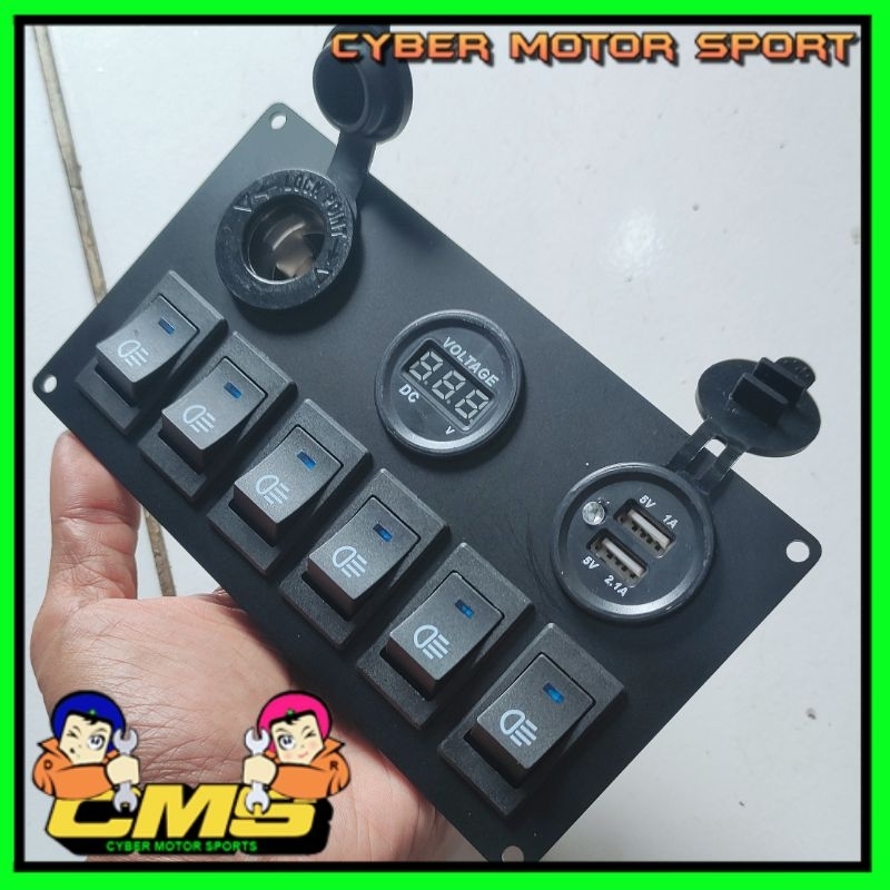 Jual Saklar 12v 24v universal sakelar switch lampu LED dashboard panel ...