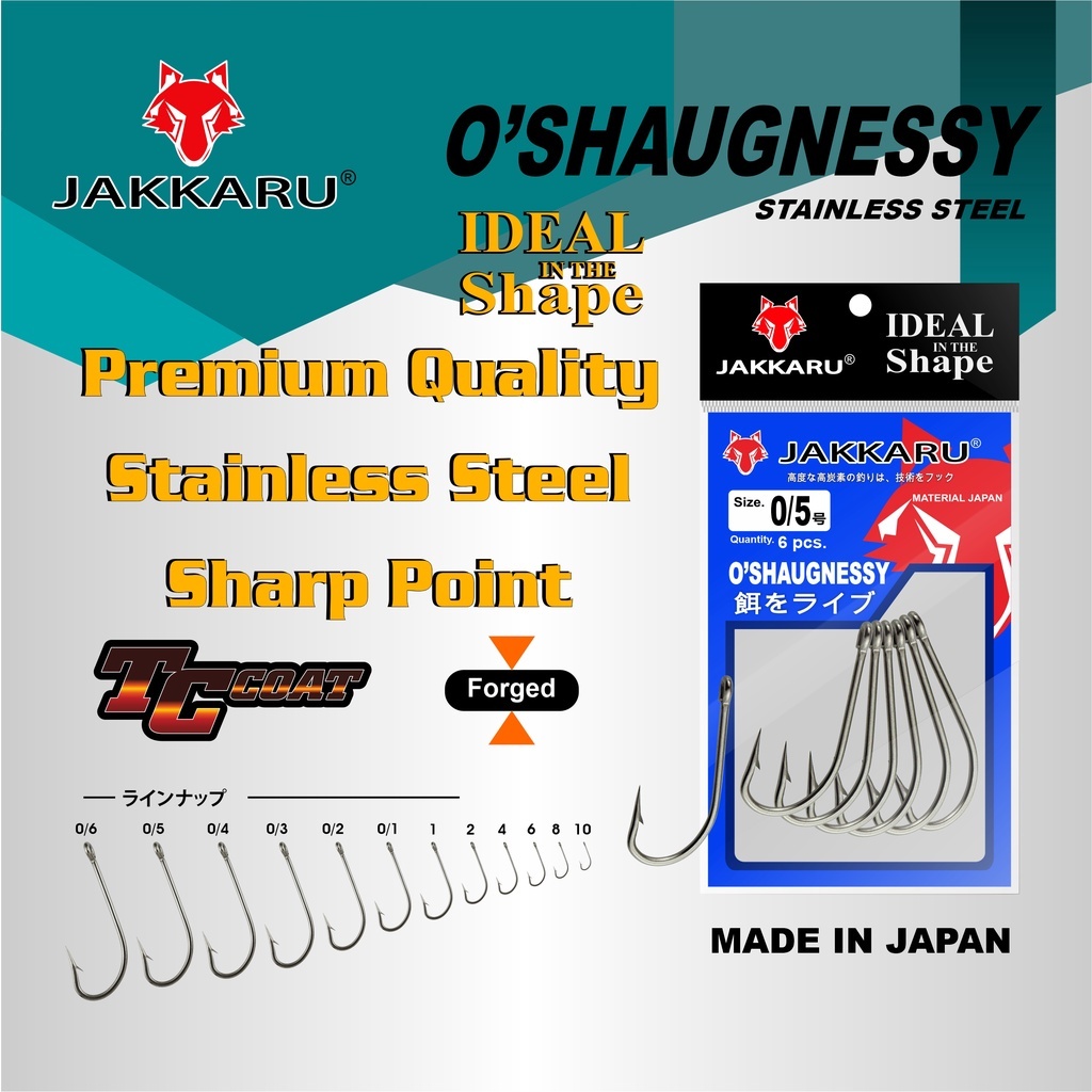 Jual Mata Kail Pancing Stainless Jakkaru O'Shaugnessy Model Mackerel ...