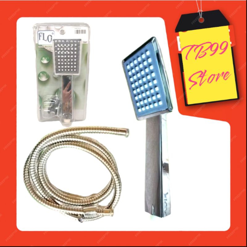 Jual Harga Per 6 pcs Hand Shower Model Kotak FLO Shower Mandi Minimalis ...
