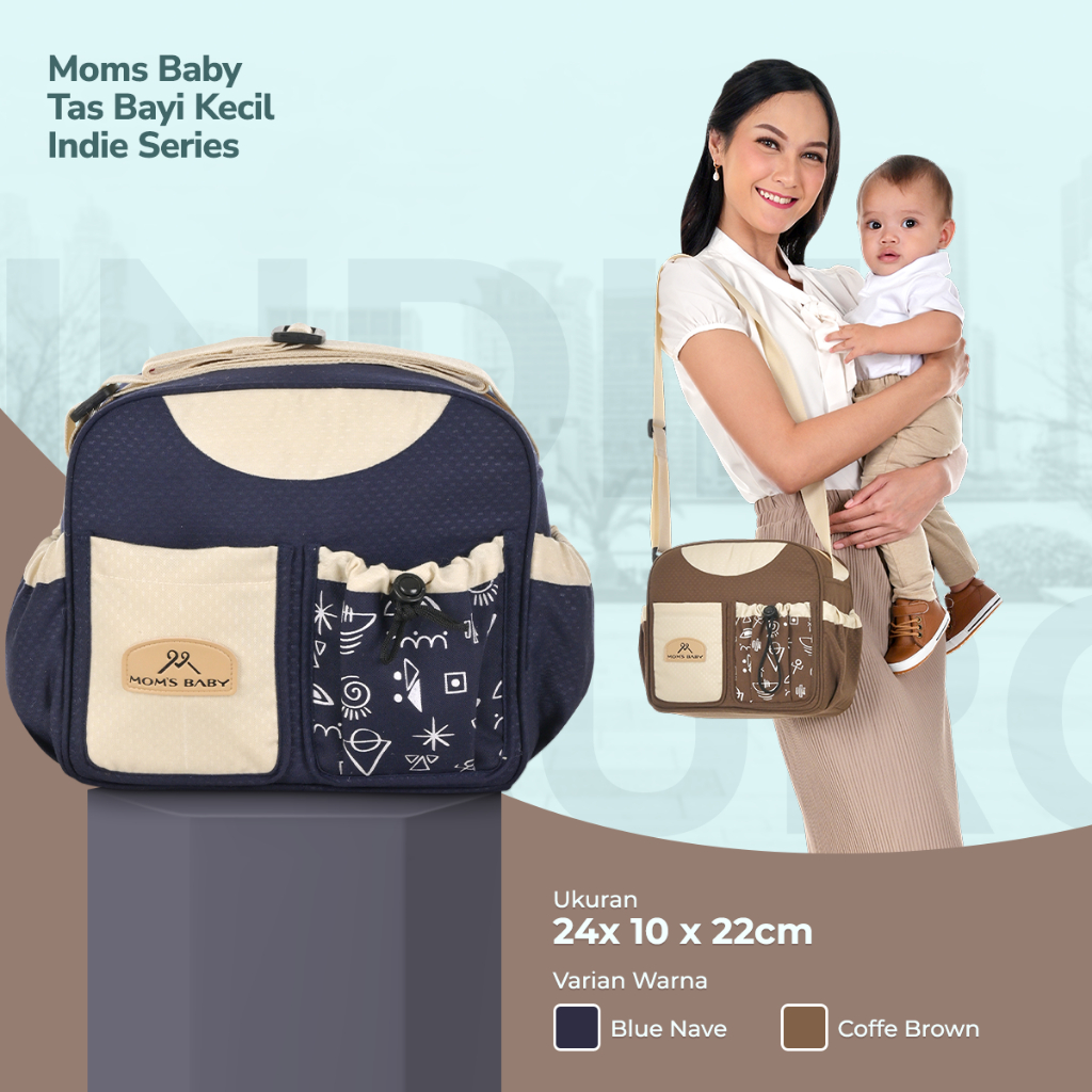 Jual Tas Bayi Kecil Moms Baby Indie Series - MBT3059 | Shopee Indonesia