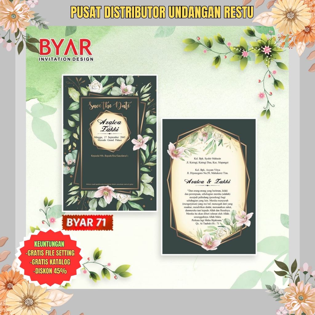 Jual Blangko Undangan Byar 71 | Blangko Undangan Murah | Blangko ...