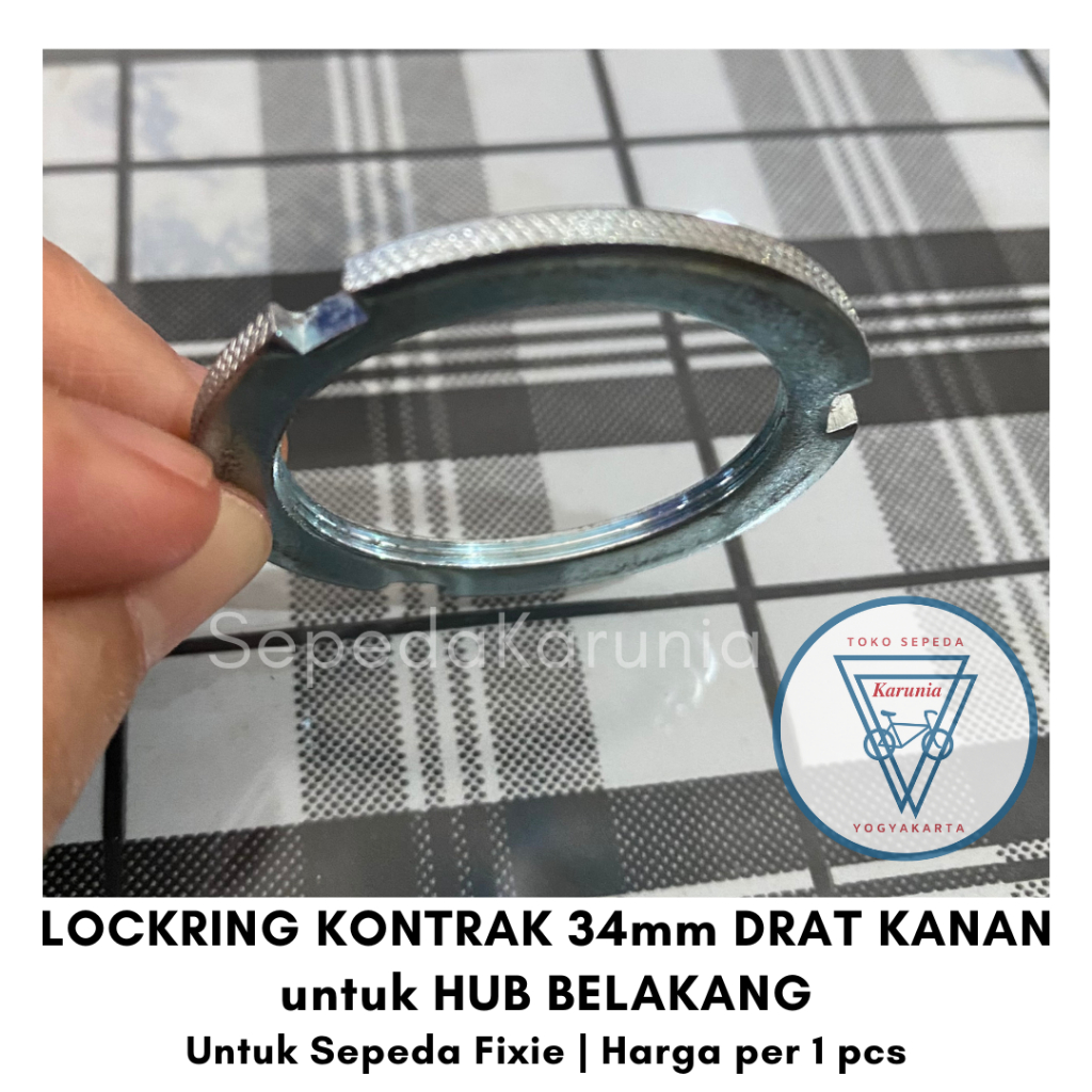 Jual Lock Ring Lockring 34 mm DRAT KE ARAH KANAN Single Speed Doltrap ...