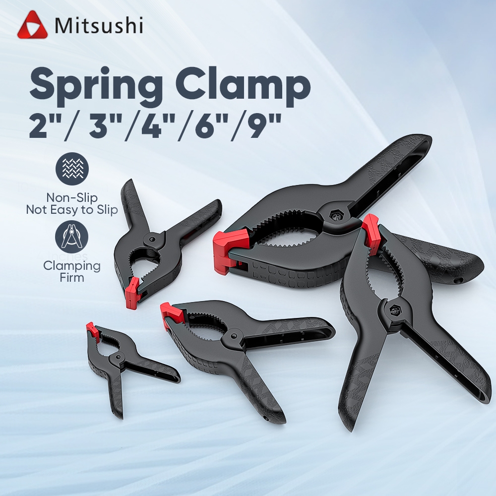 Jual Mitsushi Spring Clamp Nylon 2" 3" 4" 6" 9" Alat Penjepit Kayu Besi ...