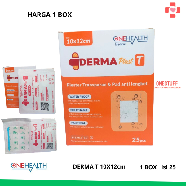 Jual Onehealth Dermaplast T 10x12cm Plaster Luka Anti Air Waterprof 1 ...
