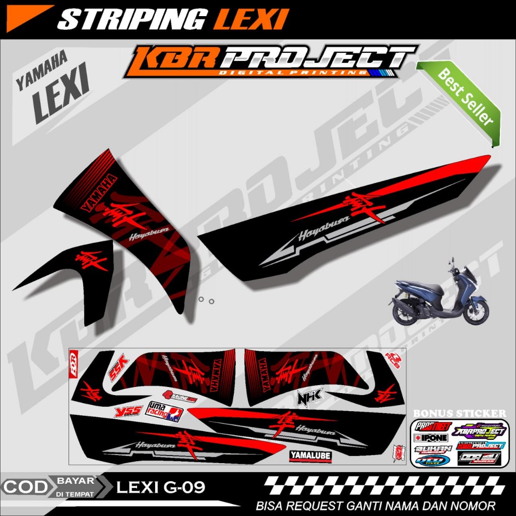 Jual LEXI 150 STIKER STRIPING PREMIUM MOTOR KEREN LIS VARIASI MOTOR ...