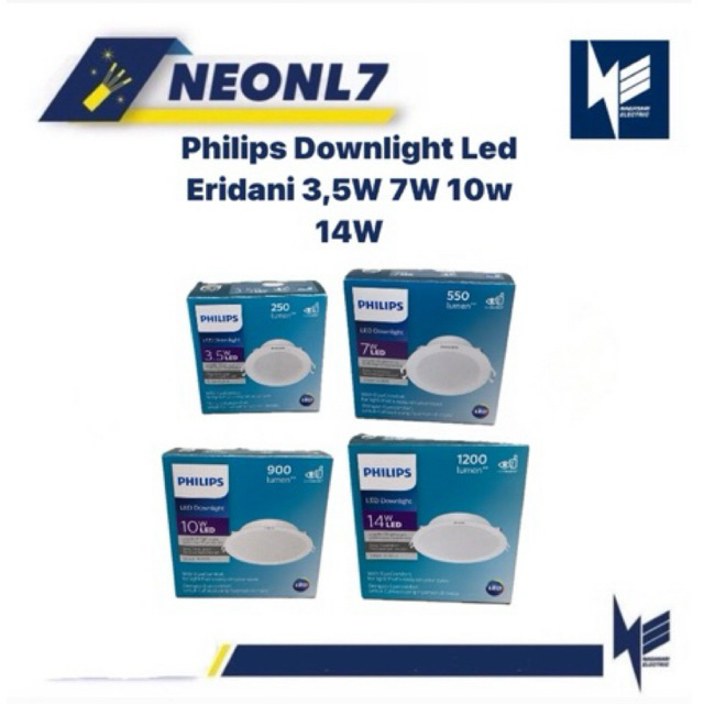 Jual PHILIPS DOWNLIGHT LED ERIDANI 3,5W 7W 10W 14W | Shopee Indonesia