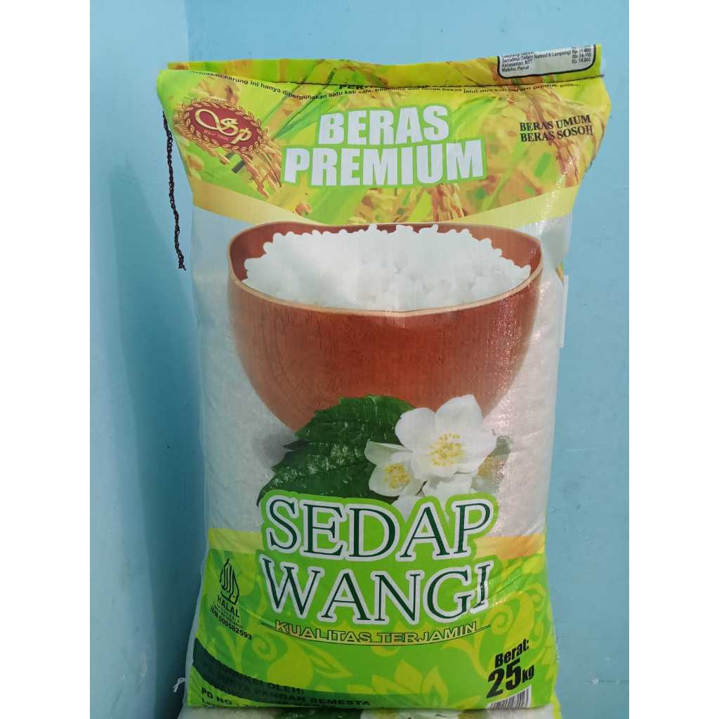 Jual BERAS PREMIUM CAP SEDAP WANGI 25KG ENAK PULEN MURAH!! | Shopee ...
