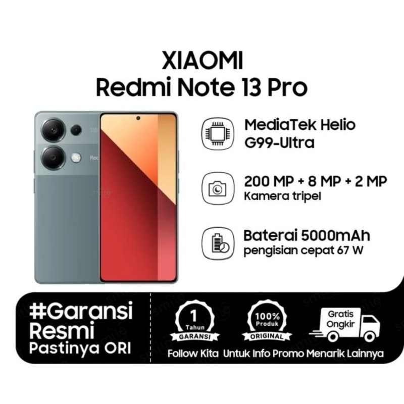 Jual XIAOMI REDMI NOTE 13 PRO RAM 8/256GB l BARU l GARANSI RESMI ...