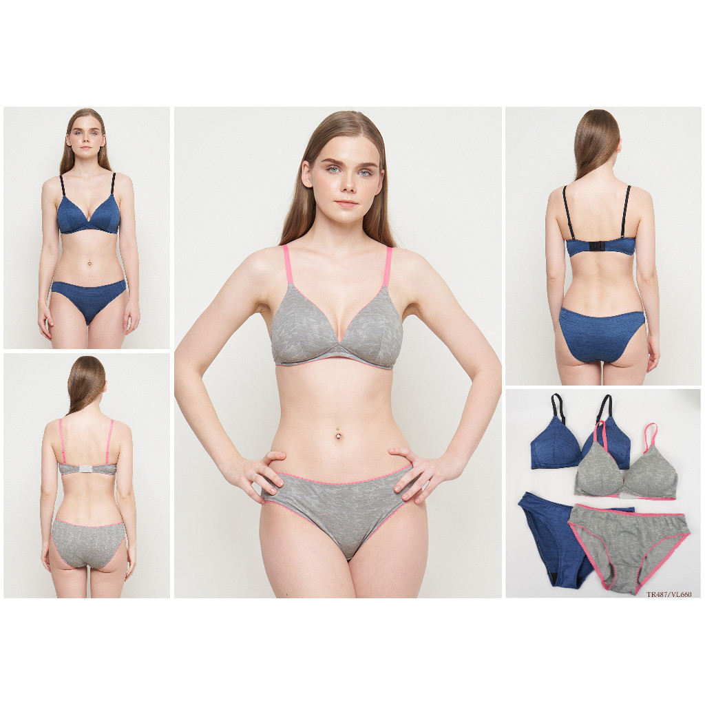 Jual Bra Set Wanita Tanpa Kawat Wireless VALERIE TORI Busa Tipis Full Cup 34B s/d 38C (size M L ...