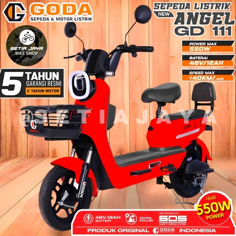 Jual Sepeda Listrik E-Bike GODA GOLDEN ANGEL GD 111 48V 12Ah 550 Watt ...