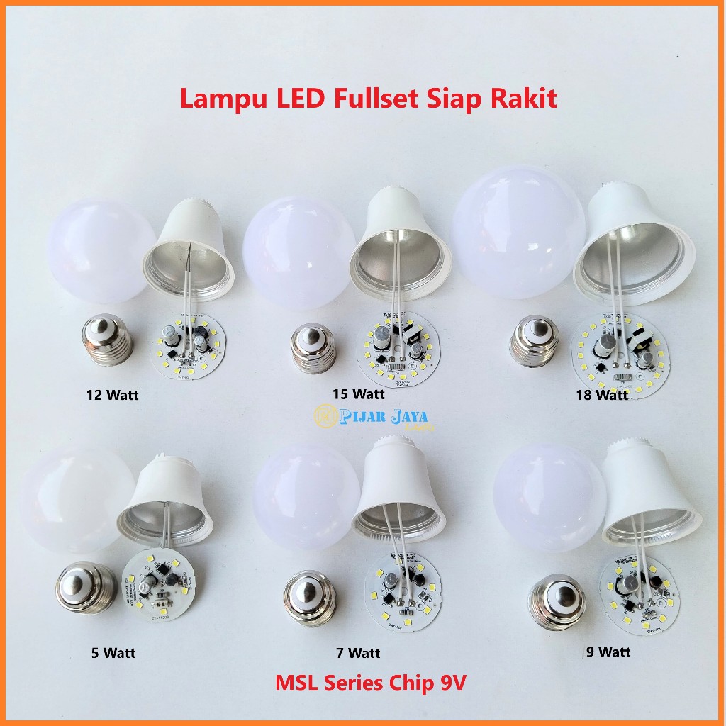 Jual Paket Lampu LED Siap Rakit 5 7 9 12 15 18 25 30 40 50 Watt MSL ...