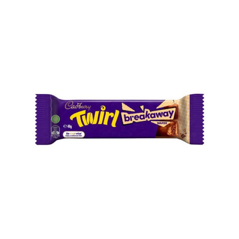 Jual (READY) Cadbury Twirl Breakaway Wafer Milk Chocolate Bar 40g ...