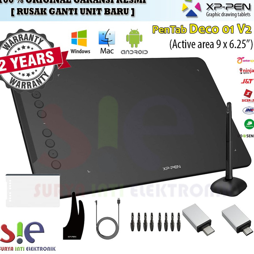 Jual XP Pen Deco 1 V2 Deco 1V2 Drawing Tablet Bergaransi 2 tahun Ganti ...