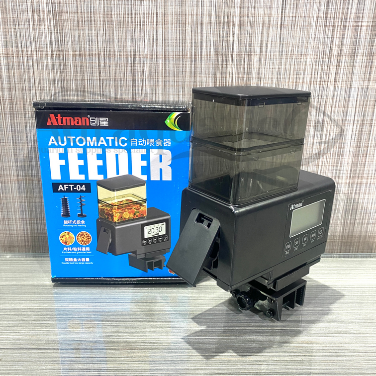 Jual ATMAN AFT-04 FOOD TIMER AUTOMATIC FISH FEEDER ALAT PEMBERI PAKAN IKAN OTOMATIS AUTO FEEDING ...