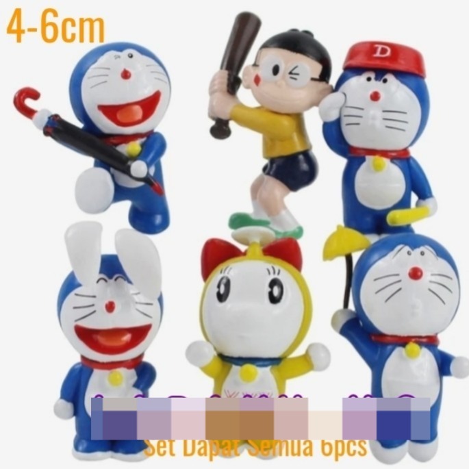 Jual Doraemon Dorami Nobita Baseball set isi 6/Pajangan Topper Mainan ...