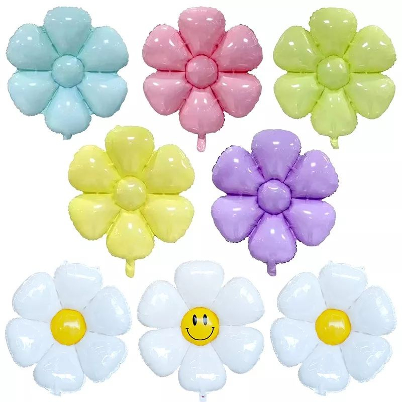 Jual Balon Bunga Jumbo Foil Daisy / Balon Sunflower SATUAN | Shopee ...