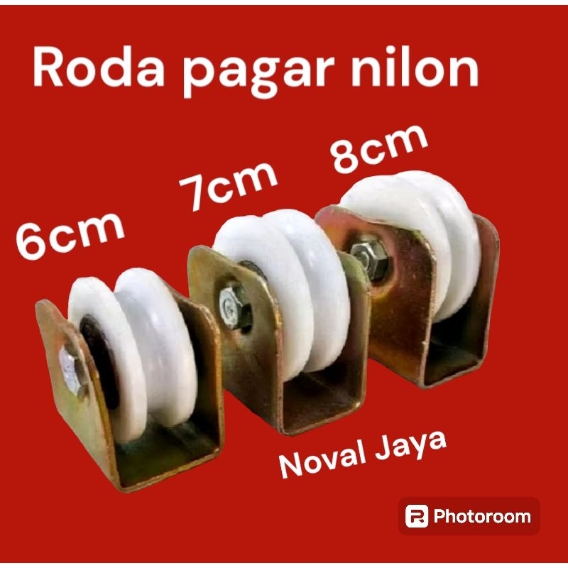 Jual Roda pagar nilon (U) ukuran 6cm, 7cm, dan 8cm roda pagar besi ...