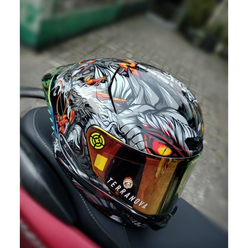 Jual helm kyt tt course repaint livery dragon | Shopee Indonesia