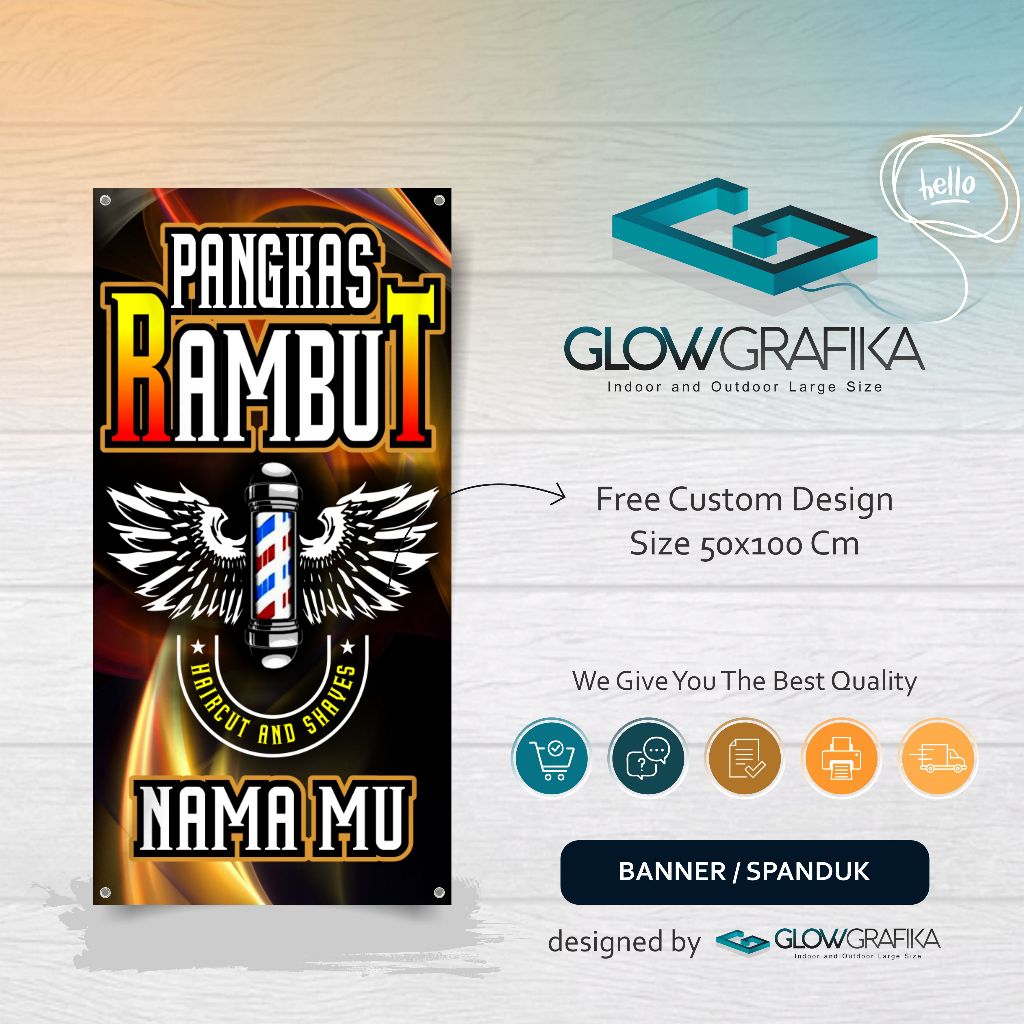 Jual Cetak Spanduk Banner Pangkas Rambut Keren | Shopee Indonesia