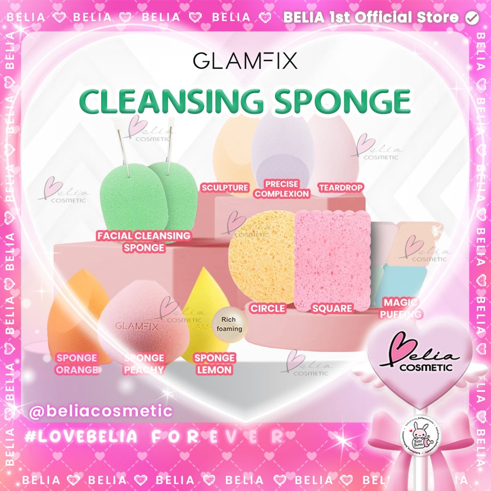 Jual BELIA GLAMFIX Sponge Cellulose Cleansing | Facial Cleansing ...