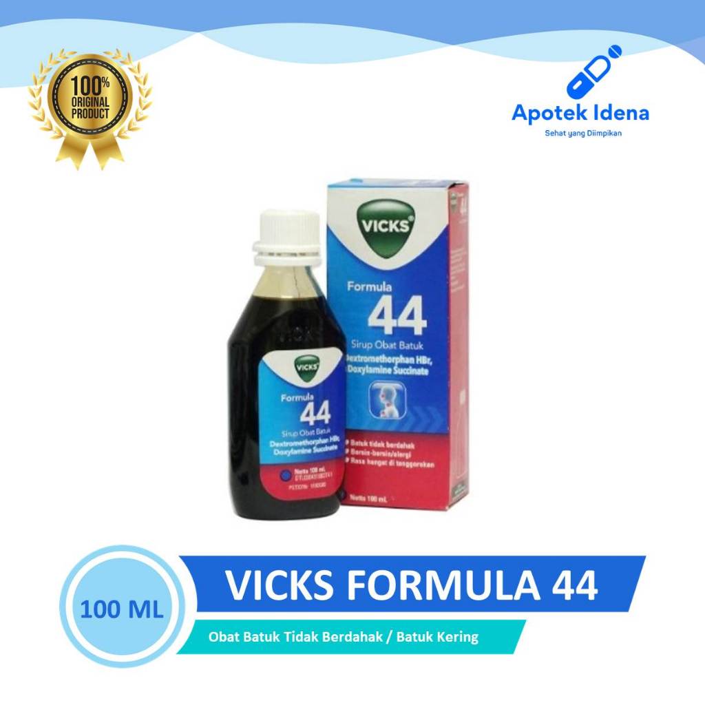 Jual VICKS FORMULA 44 100 ML OBAT BATUK TIDAK BERDAHAK Batuk kering ...