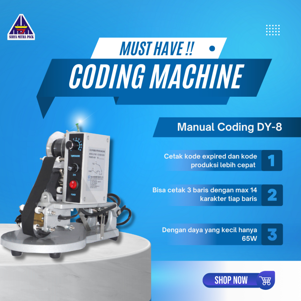 Jual Mesin Coding DY-8 Hualian - Mesin Label - Stiker label - mesin ...
