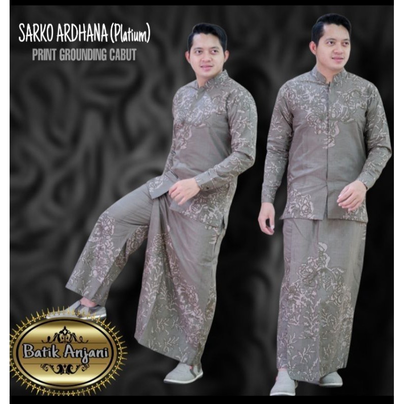 Jual SETELAN SARUNG KEMEJA KOKO SARKO SARCEL CELANA LAPIS BAJU KOKO ...