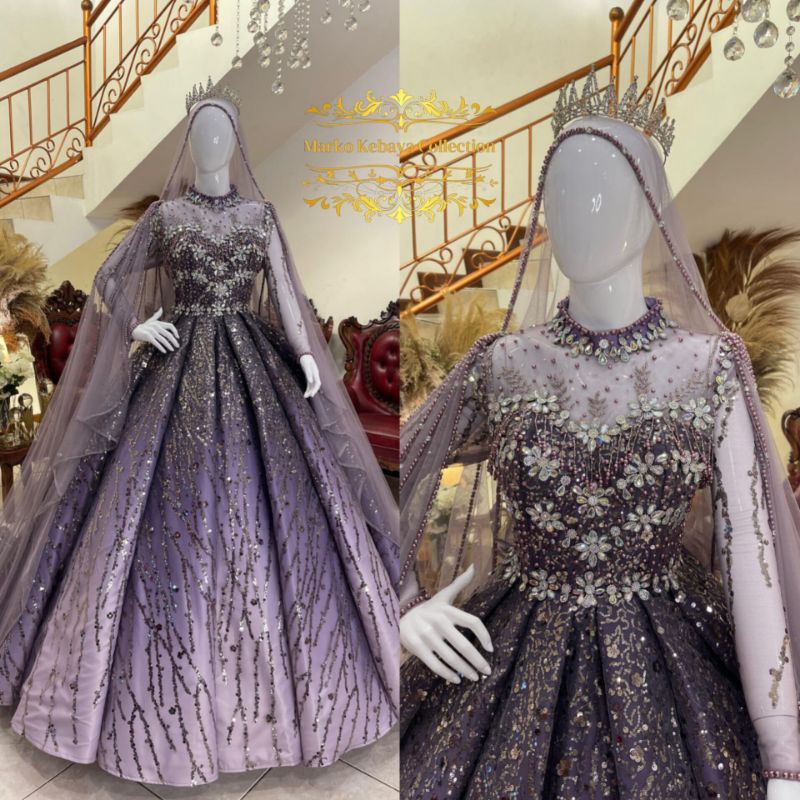 Jual Gaun pengantin | gaun pesta mewah elegan | gaun gradasi | baju ...