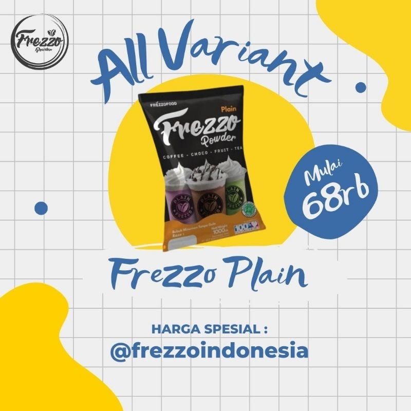 Jual Bubuk Minuman Frezzo Powder Plain All Varian (Varian Tulis ...