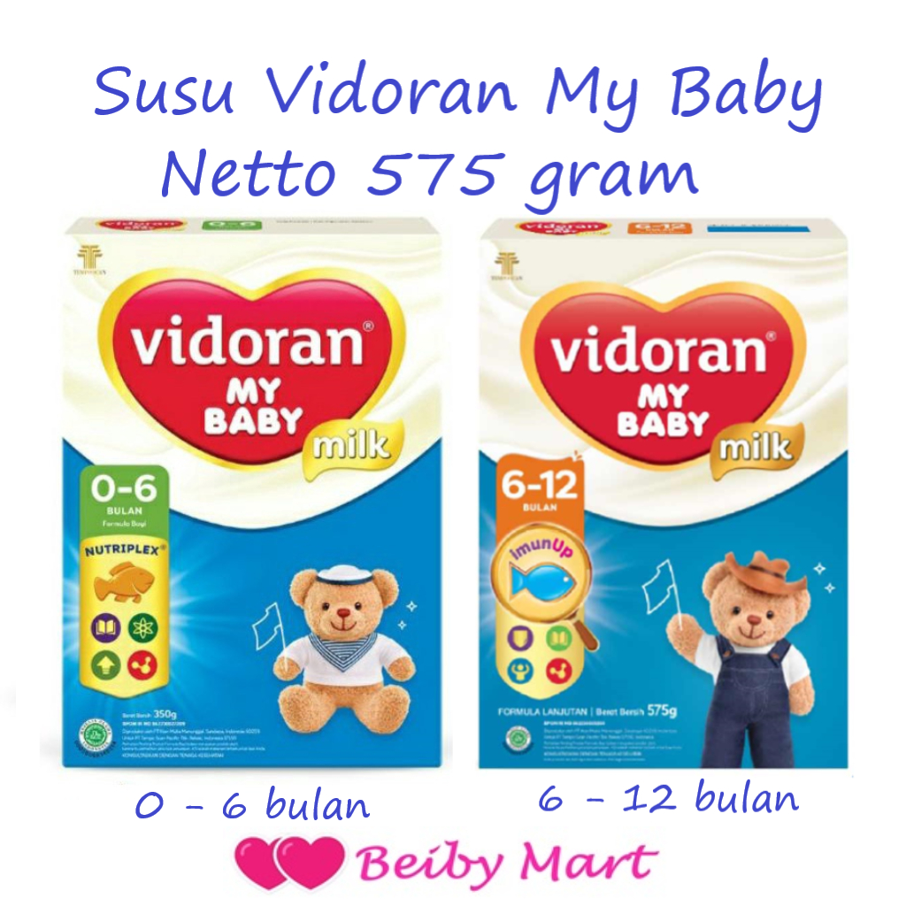 Jual Susu Bayi VIDORAN MY BABY 0-6 Bulan / 6-12 Bulan Netto 575Gram ...